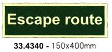 DIRECTION SIGN ESCAPE ROUTE 150X400MM - IMPA 334340