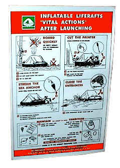 POSTER LIFERAFT LAUNCHING 480X330MM - IMPA 331502