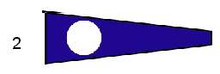 FLAG SIGNAL NUMERAL "2" - IMPA 371542