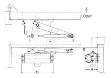 DOOR CLOSER PARALLEL MAXIMUM DOOR WEIGHT 85KGS IMPA 490624