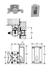 DOOR FASTENER HOOK TYPE FOR SLIDING DOOR IMPA 490646