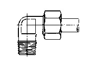 ELBOW COMPRESSION STEEL W/MALE END 25MMXPT1 350KG - IMPA 733231