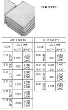 SHEET ALL COTTON BLUE 1828X2600MM - IMPA 150158