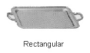 SERVICE TRAY RECTANGULAR HANDLED STAINLESS 600X435MM - IMPA 171430