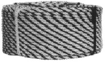 TIGERROPE POLYETHYLENE 3STRAND BLACK/YELLOW 2"CIRX200MTR - IMPA 211356