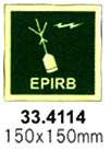 SAFETY SIGN EPIRB 150X150MM - IMPA 334114