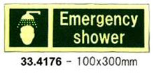 SAFETY SIGN EMERGENCY SHOWER 100X300MM - IMPA 334176