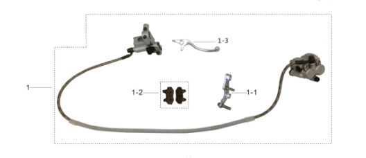 Kayo TD 125 Front Brake System Caliper and Master CYlinder TD125 TD110 ...