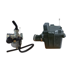 Kayo Air Box Assembly with Filter Bull 125 Predator 125 - Whygostock.com