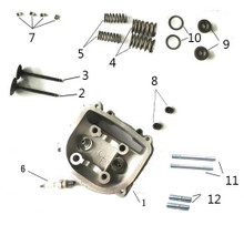 Kayo Bull 180 Storm Cylinder Head Assembly - Whygostock.com