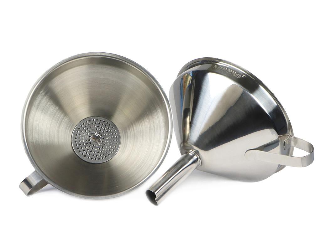 Stainless Steel Funnel with Strainer