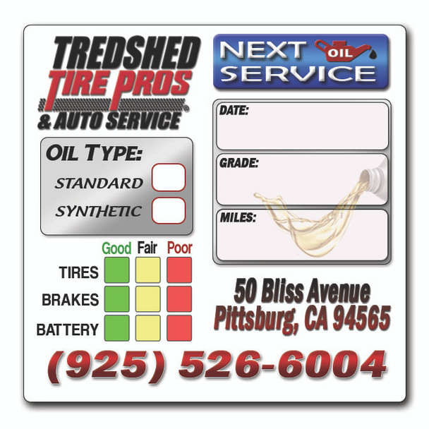 Oil Change Stickers Desktop Printer - Includes 500 Custom Designed Stickers