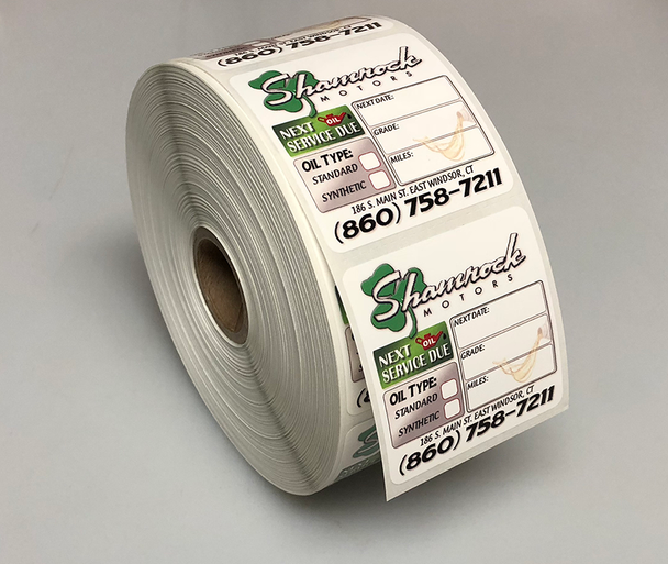 Oil Change Stickers Desktop Printer - Includes 500 Custom Designed Stickers
