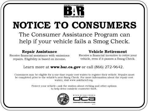 Sign - Notice To Consumer (18" x 24") - Emissions Depot®