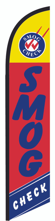 Smog Check 15 Ft Swooper Flag | Emissions Depot
