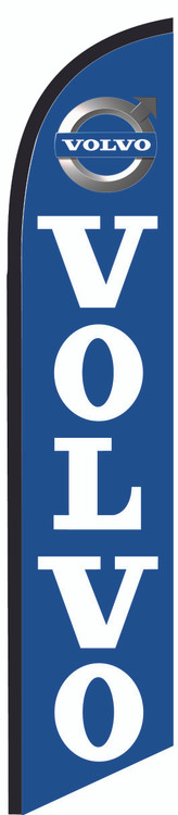 Swooper Flag - Blue White Silver Volvo Logo