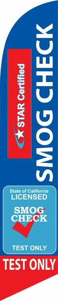 Star Certified Smog Check Test Only 15ft Swooper Flag | Emissions Depot