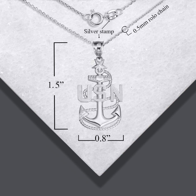 .925 Sterling Silver United States Navy Fleet Senior Chief Petty ...