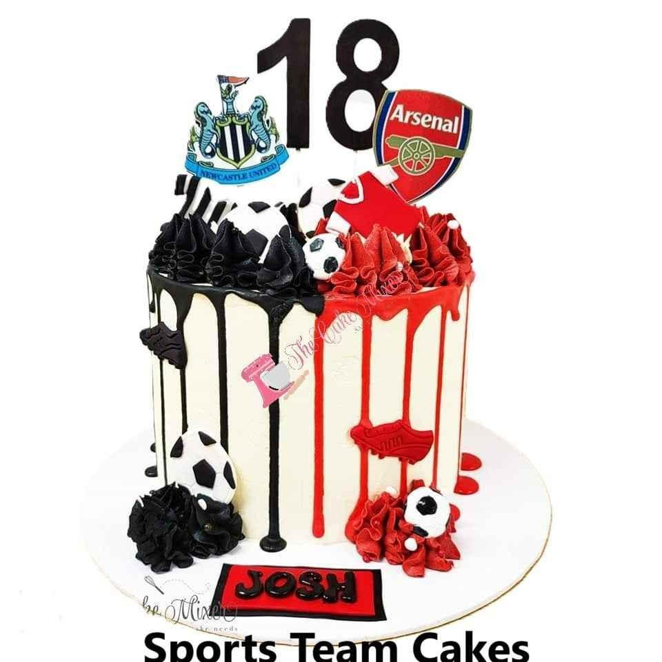 Sports Team Colours Drip Cake | Cake | The Cake Mixer