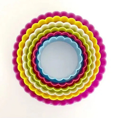 Plain/ Fluted Round Cookie Cutter Set - The Cake Mixer