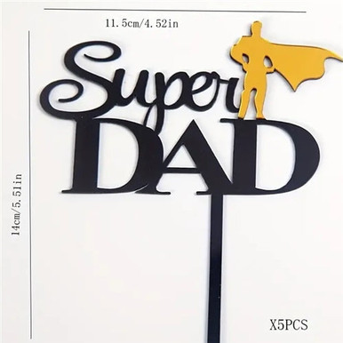 Super Dad Cake Topper – Acrylic