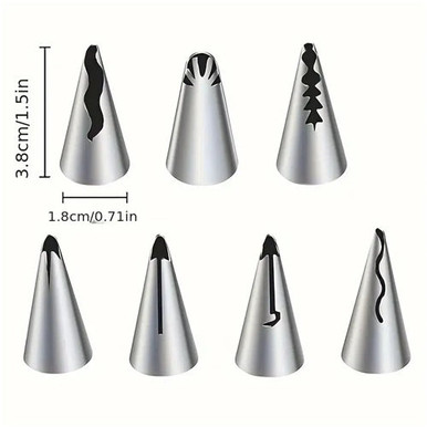 Ruffle Piping Tip Set - 7 Piece - The Cake Mixer