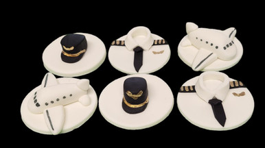 Pilot Theme Cupcake Toppers - The Cake Mixer