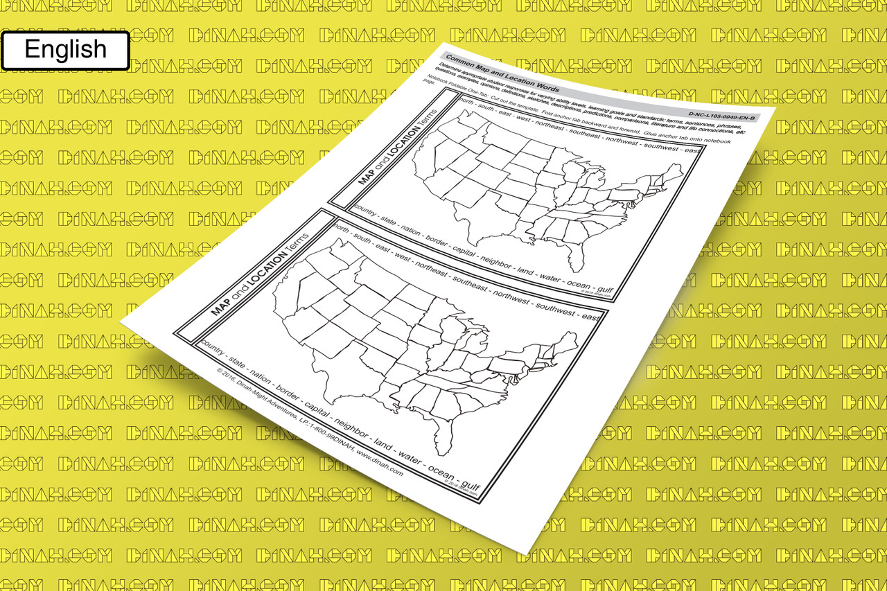 Common Map and Location Words - dzdownloadablefoldables
