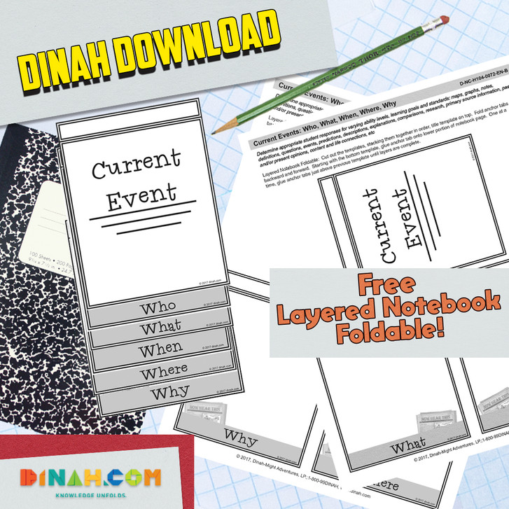 Current Events Layered Notebook Foldable (stacker ...