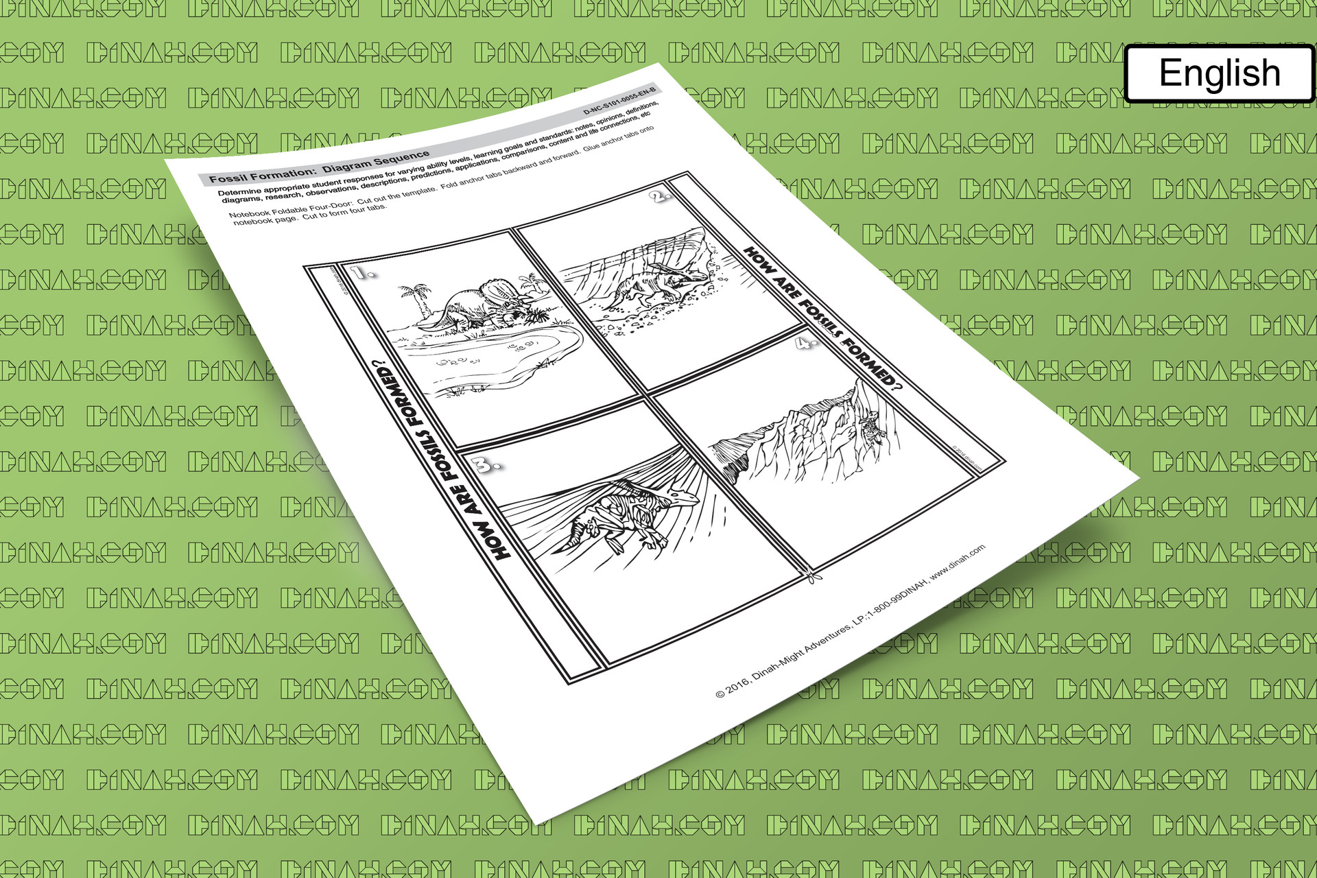Fossil Formation: Diagram Sequence - dzdownloadablefoldables