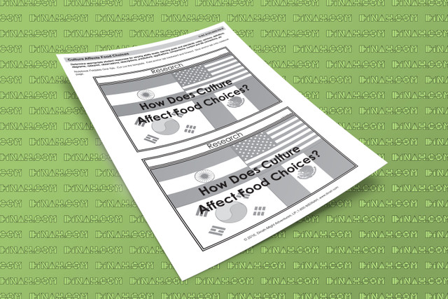 Culture Affects Food Choices - dzdownloadablefoldables