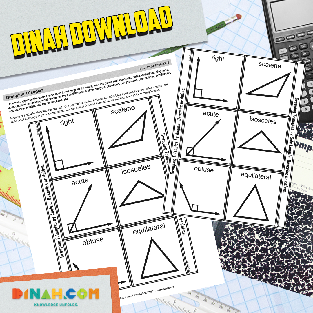 Grouping Triangles Multi-Tab Shutterfold! - dzdownloadablefoldables