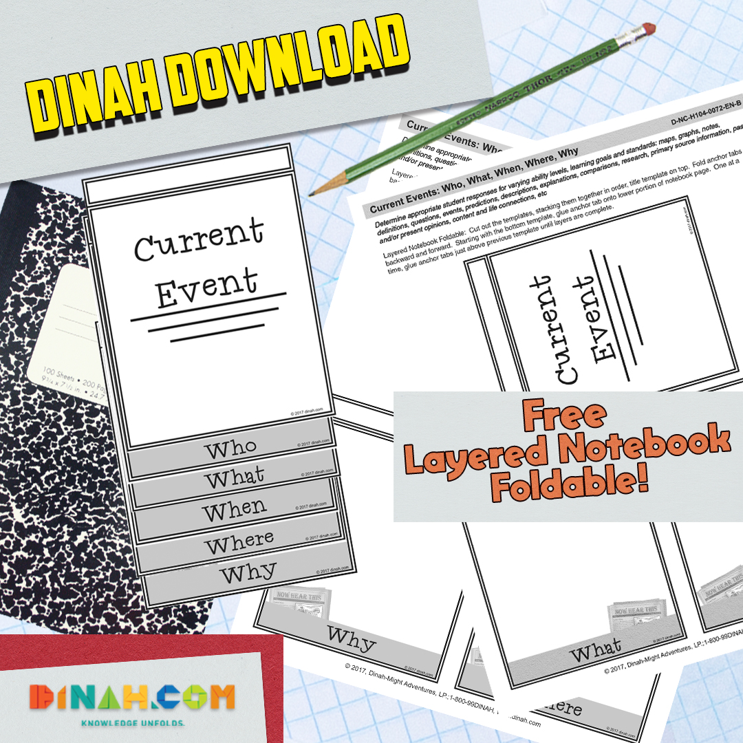 Current Events Layered Notebook Foldable (stacker ...