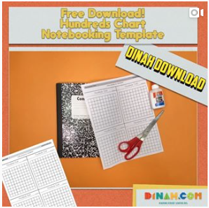 Hundreds Chart Notebooking Foldable - dzdownloadablefoldables