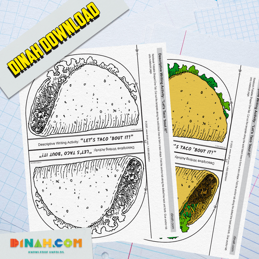 Build a Taco Descriptive Writing Activity Notebooking Foldable ...