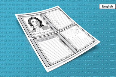 Harriet Beecher Stowe - Historical Figure Stacker - dzdownloadablefoldables