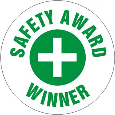 SGHM13 "SAFETY AWARD WINNER" hard hat sticker, 25/pk