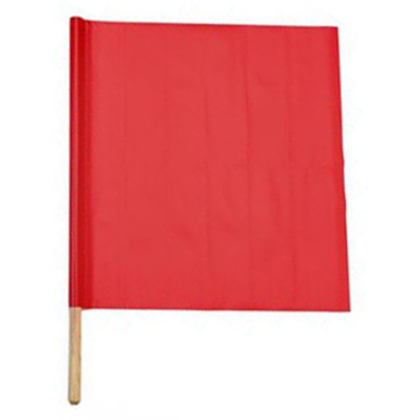 Red Vinyl Warning Flag 24x24 in