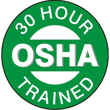 SGH126 OSHA 30 Hour Hard Hat Stickers | Darman