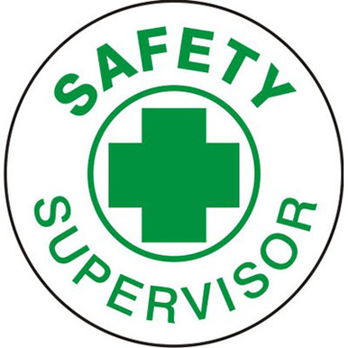 SGHM143 "SAFETY SUPERVISOR" hard hat sticker, 25/pk