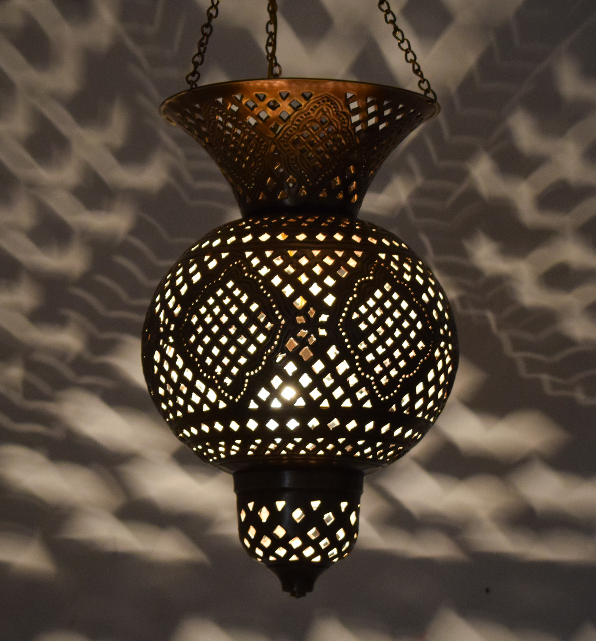 Islamic Brass Pendant Lamp - Traditional Hanging Light