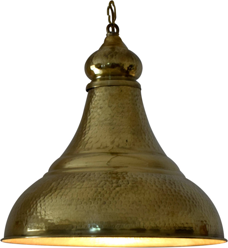Hand-Hammered Brass Gold Pendant Light – Artisan Kitchen Lighting