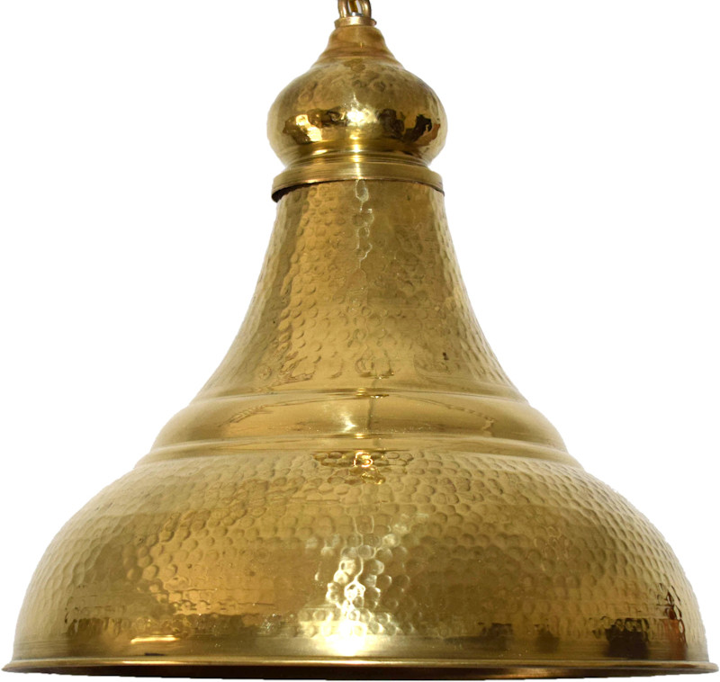 Hand-Hammered Brass Gold Pendant Light – Artisan Kitchen Lighting