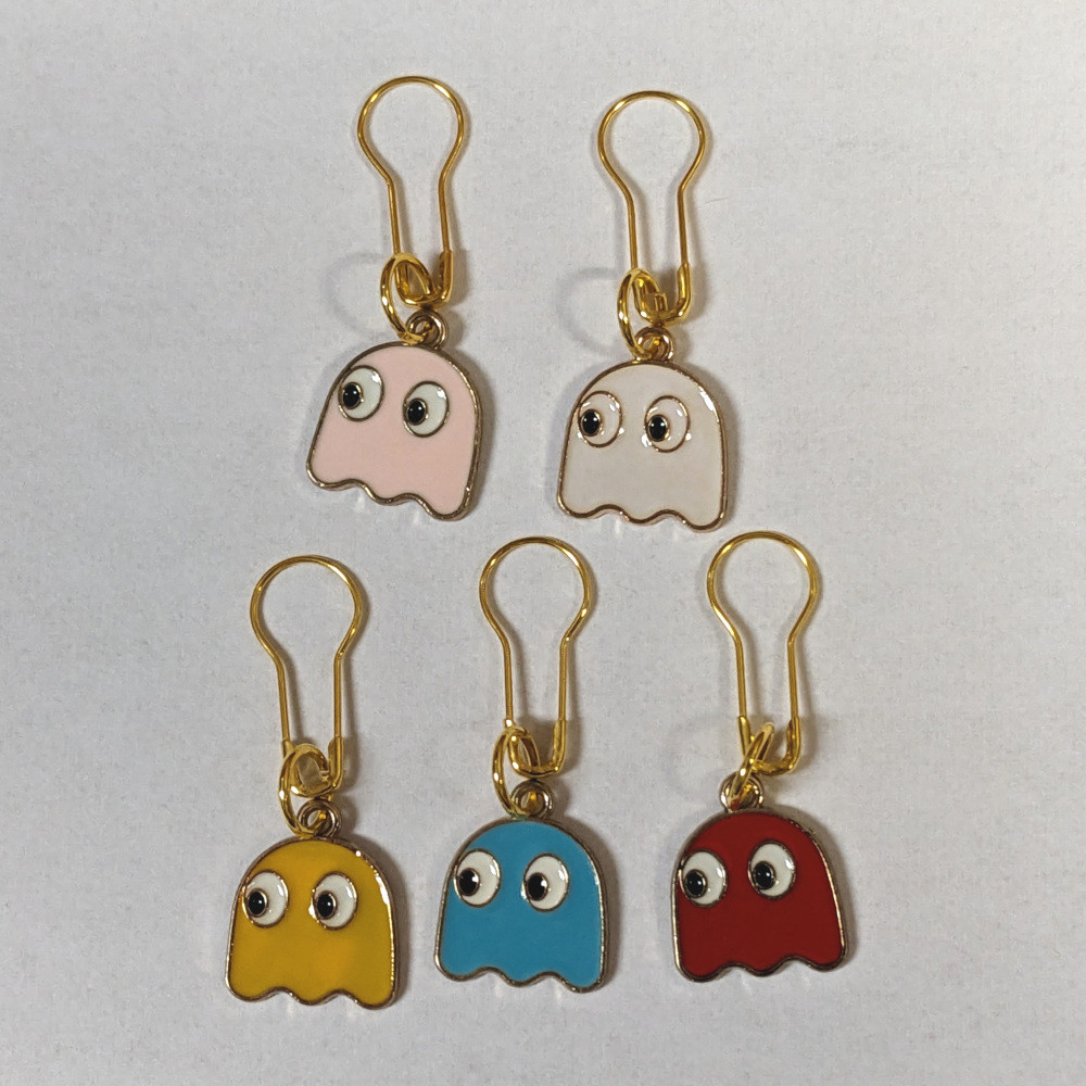 Comma Craft Co. Stitch Markers 80s Game Ghosts (Bulb) - The Websters