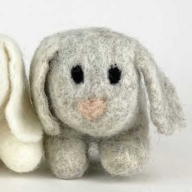 Sheep Farm Felt Animal Bunny Lop Ears (Light Grey) - The Websters