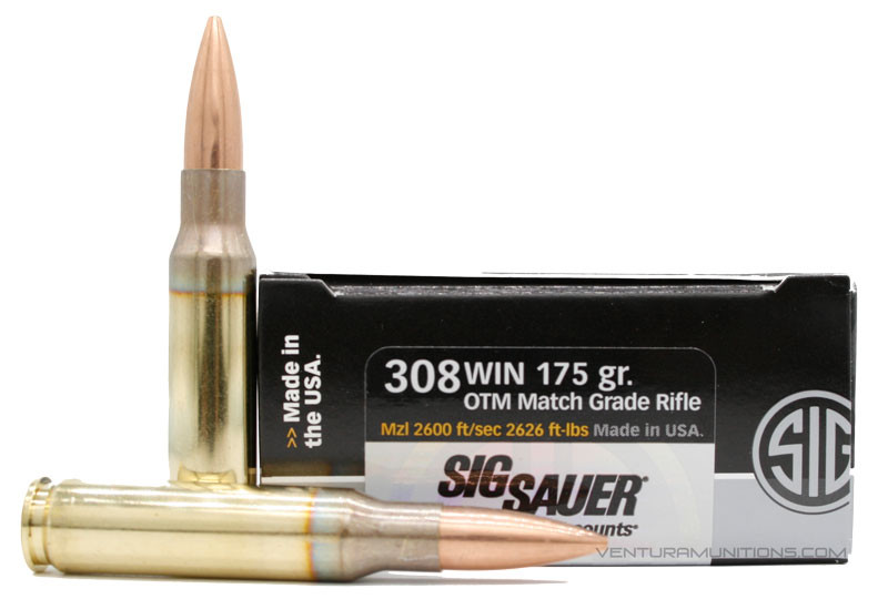Sig Sauer Elite Performance 308 Win 175gr Match OTM Ammo - 20 Rounds ...