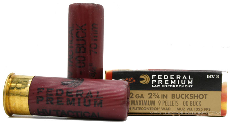 Federal Tactical 12 Ga 00 Buckshot 2-3/4" 9 Shot HV Ammo - 5 Rounds ...