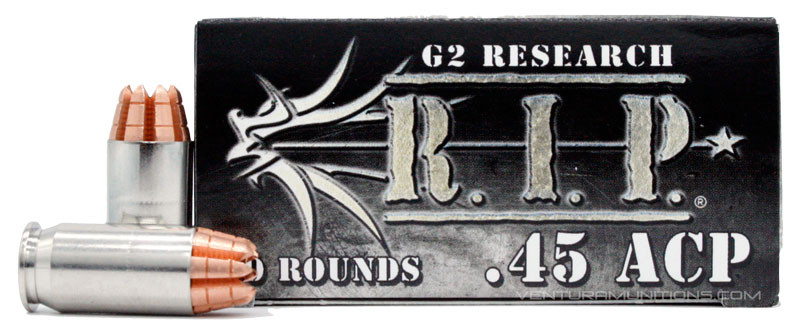 G2 Research RIP 45 ACP 162gr Copper LF HP Ammo - 20 Rounds - Ventura ...