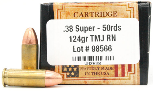 Ventura Heritage 38 Super 124gr TMJ Ammo for Sale | Ventura Munitions