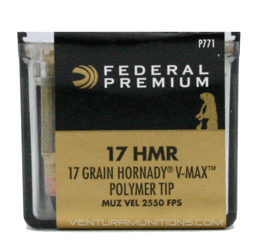 Federal Premium V-Shok 17 HMR 17gr V-Max Ammo - 50 Rounds - Ventura ...